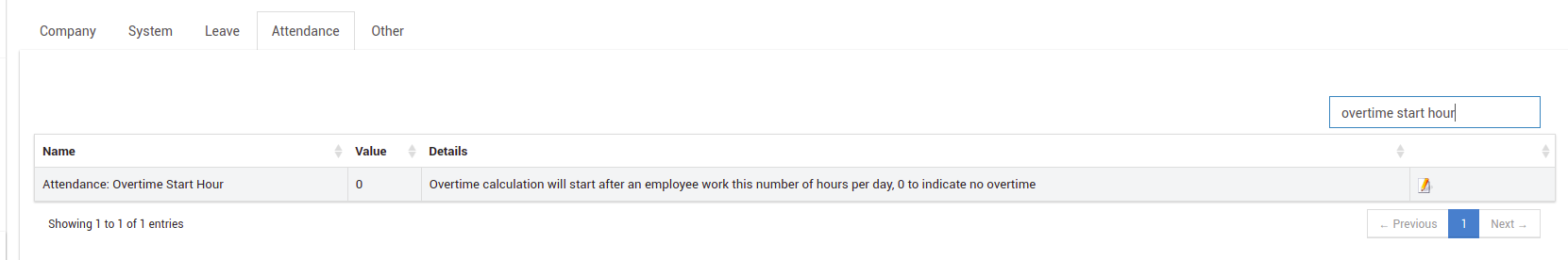 Disabling Overtime in IceHrm
