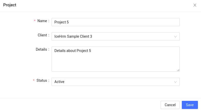 How To Add A Project in IceHrm