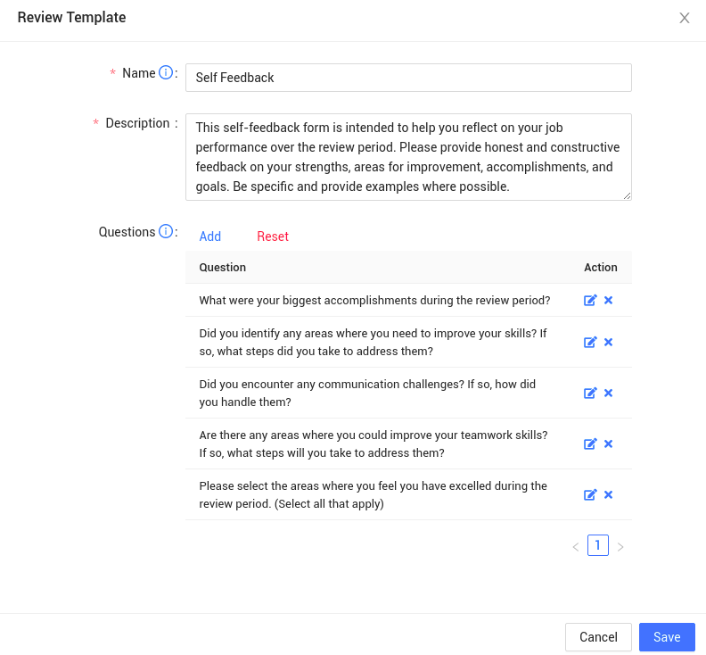Performance Reviews in IceHrm
