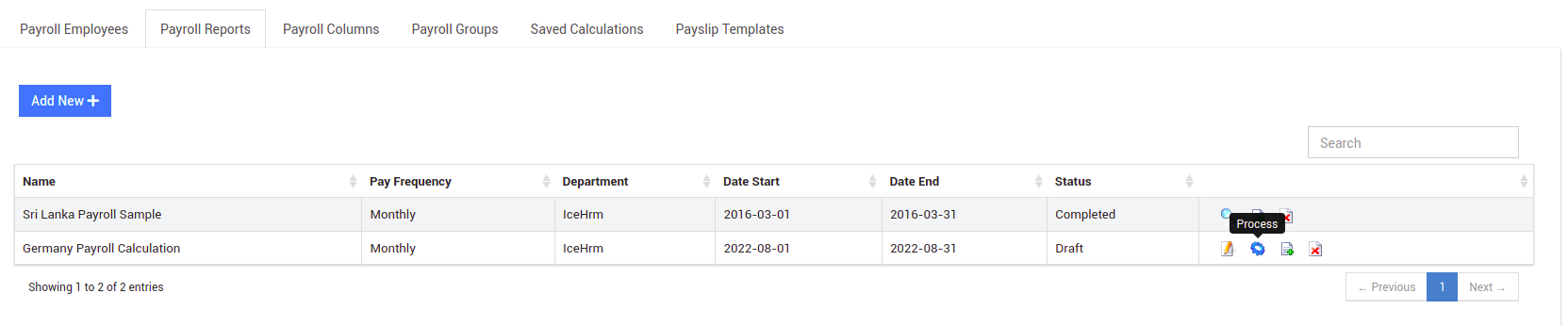 Payroll Management - IceHrm