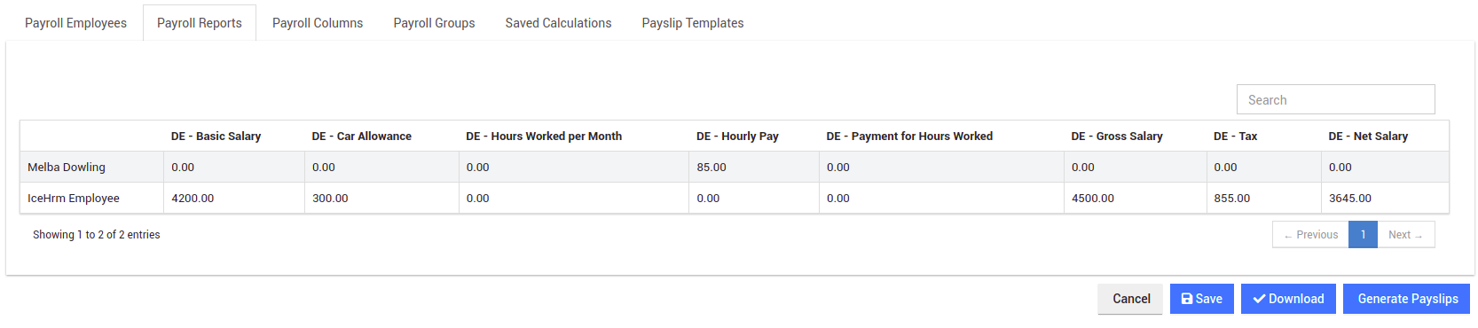 Payroll Management - IceHrm