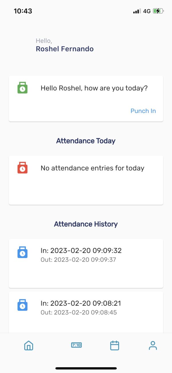Attendance Tracking - IceHrm