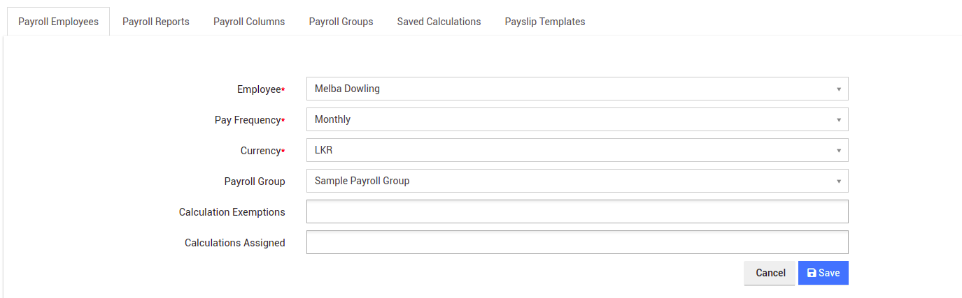 Simple Payroll Example - IceHrm