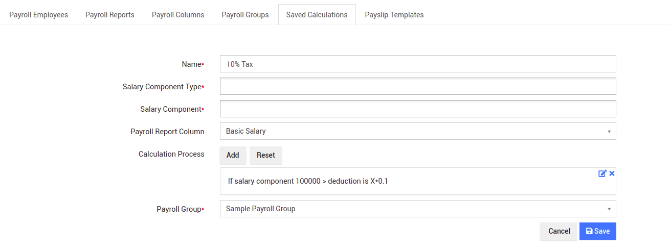 Types Of Payroll Columns - IceHrm