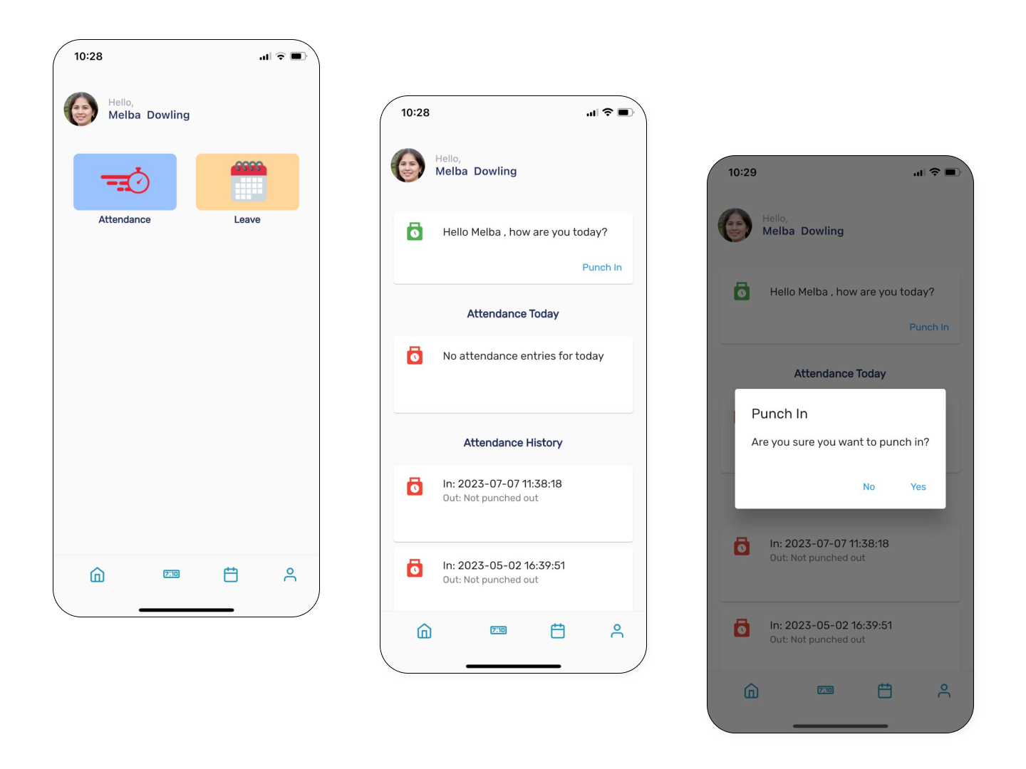 Employee Time Clock App - IceHrm
