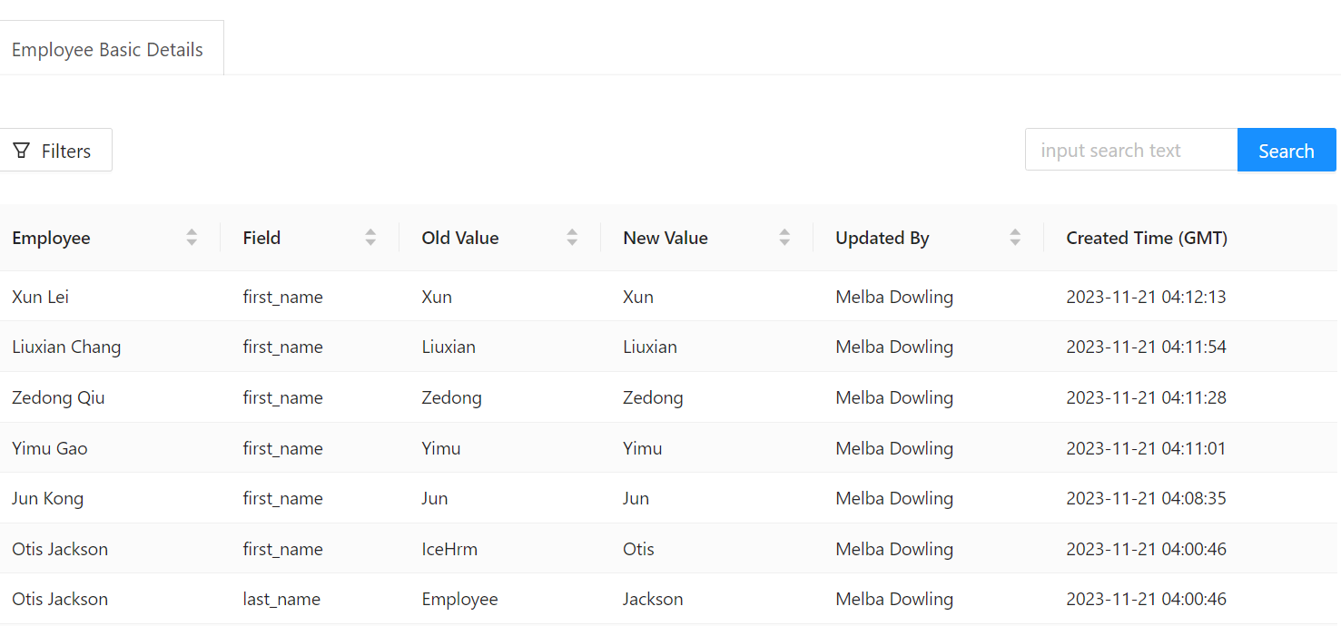 Employee Information Management - IceHrm