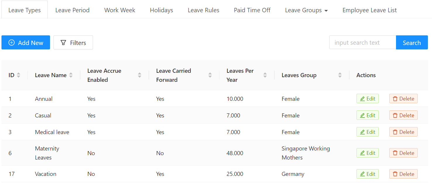 Staff Holiday Booking System - IceHrm