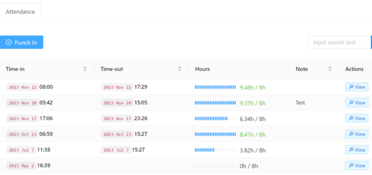Employee Attendance Tracker - IceHrm